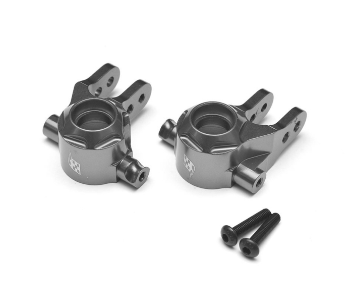 Aluminum Front Knuckles - 1 Pair Gun Metal