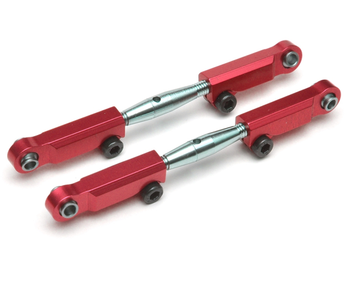 Aluminum Adjustable Turnbuckle Links - 1 Pair Red