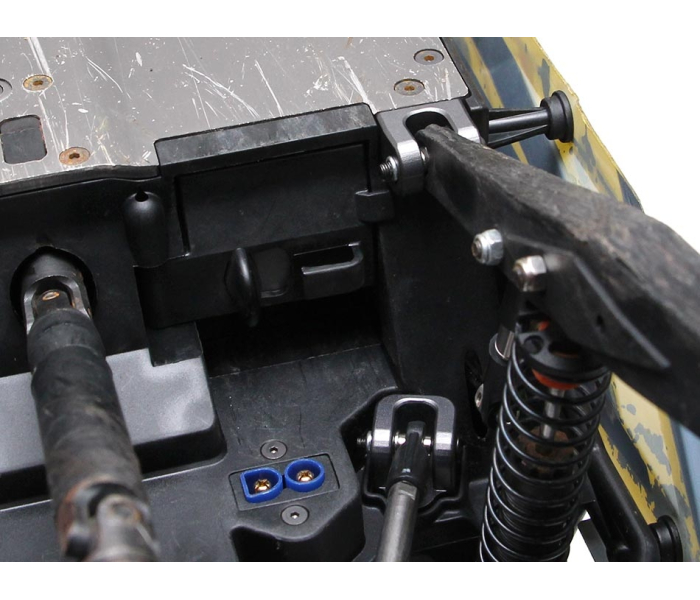 Aluminum Upper & Lower Track Rod Mounts (4) Black