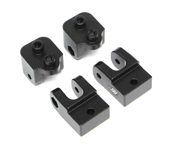 Aluminum Upper & Lower Track Rod Mounts (4) Black