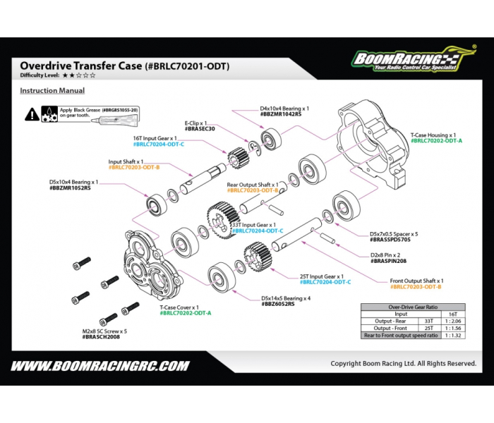 Overdrive Transfer Case Kit for BRX01 & BRX02