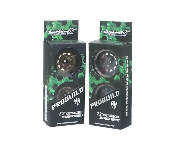 ProBuild™ 2.2" M13 Adjustable Offset Aluminum Beadlock Wheels (2) Chrome/Bronze