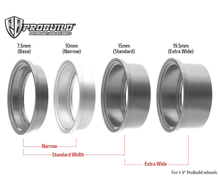 ProBuild™ 1.9" Alum 19.5mm Wheel Barrel (1) Platinum