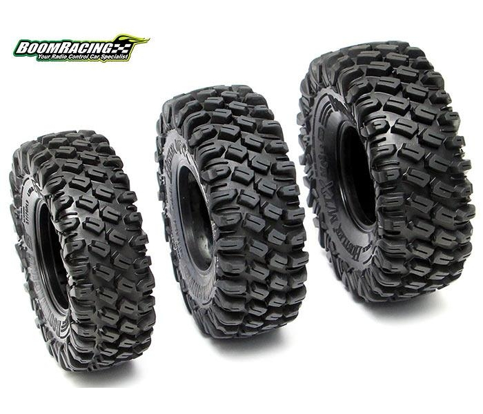 HUSTLER M/T Xtreme 1.9 MC1 Rock Crawling Tires 4.19x1.46 SNAIL SLIME ...