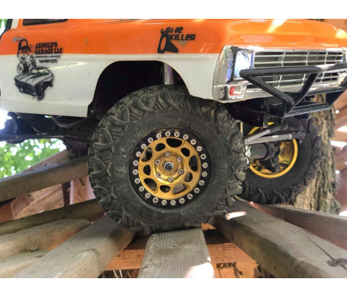 HUSTLER M/T Xtreme 1.9 MC1 Rock Crawling Tires 4.19x1.46 SNAIL SLIME ...