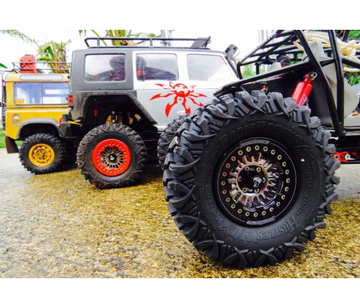 HUSTLER M/T Xtreme 1.9 MC1 Rock Crawling Tires 4.19x1.46 SNAIL SLIME ...