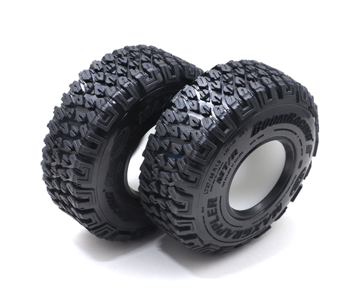 1.9" MAXGRAPPLER Scale RC Tire GEKKO BLACK 4.45"x1.45" (113x37mm) Open ...