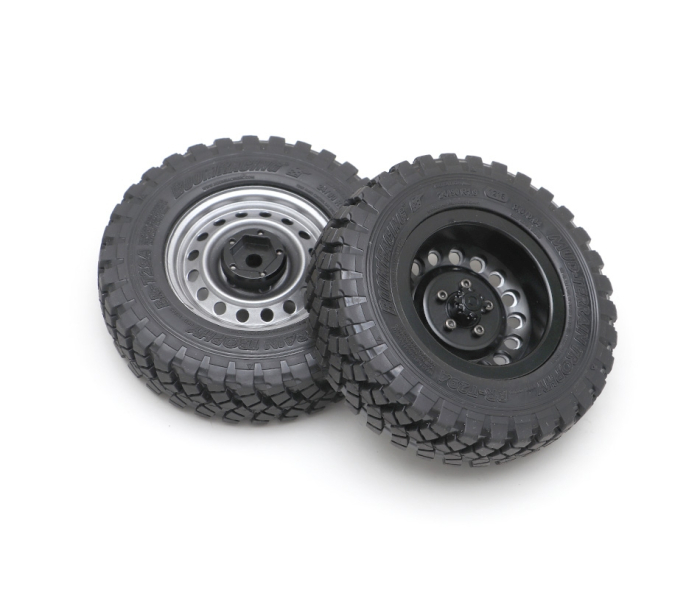 1.9" Narrow 16-Hole Classic Steelie Reversible Beadlock Wheels (Rear) w ...