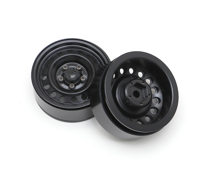 1.9" Narrow 16-Hole Classic Steelie Reversible Beadlock Wheels (Rear) w ...