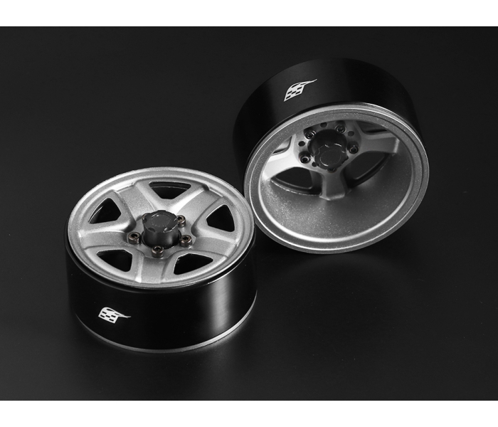 1.9" S200 Steelie Reversible Beadlock Wheels w/ XT504 Hub (2) Gun Metal