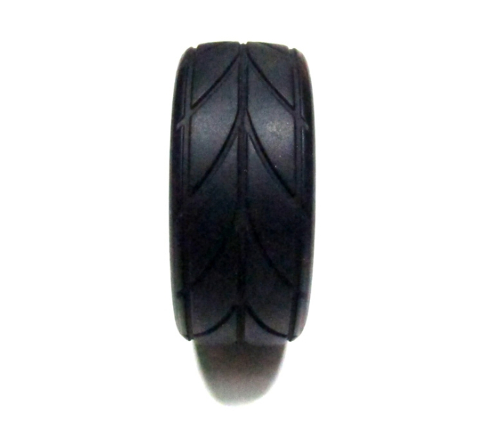 1/10 Mounted 12 Spoke Wheel & Tire Pattern W (2)