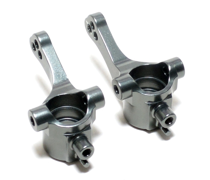 Aluminum Front Knuckle Arms With Bearings Gun Metal