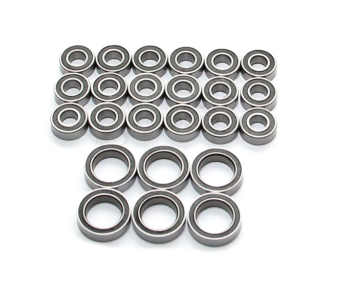 High Performance Full Ball Bearings Set Rubber Sealed (24 Total)