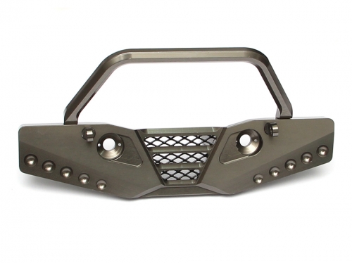Shop CNC Machined Aluminum Front Bumper - 1 Pc Gun Metal | BoomRacing.com
