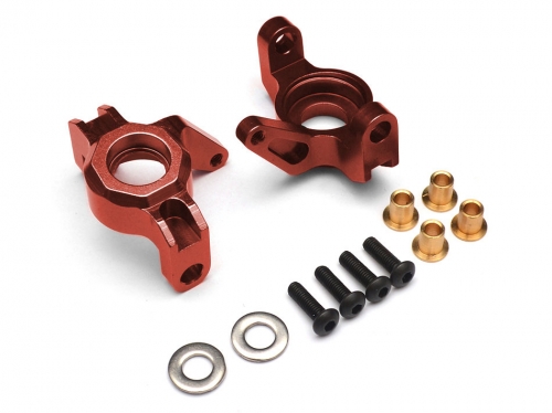 Shop Aluminum HD Steering knuckle / Block (2) Red | BoomRacing.com