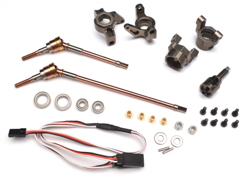 Shop 4WS Conversion Set Gun Metal | BoomRacing.com