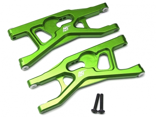 Shop Aluminum Lower Front Control Arms Set - 1 Pair Green | BoomRacing.com