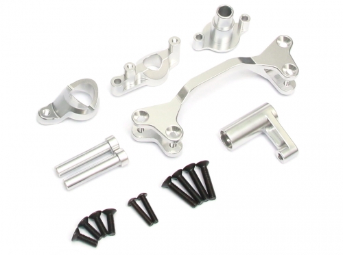 Shop Aluminum Steering Bellcrank Set (6 Pcs) Silver | BoomRacing.com