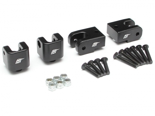 Shop Aluminum Upper & Lower Track Rod Mounts (4) Black | BoomRacing.com