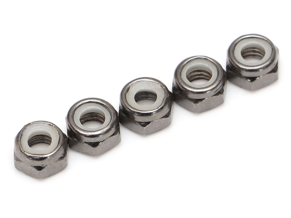Shop Non-Flanged Nylon M5 Lock Nut (5) | BoomRacing.com