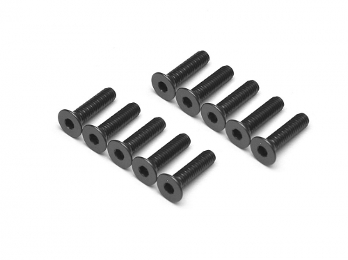 Shop Aluminum 7075 M3x12 Hex Socket Flat Head Screws Bolts (10) Black ...