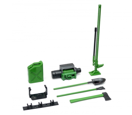 Shop 1/10 Scale Crawler Attachment-tools Set Green | BoomRacing.com