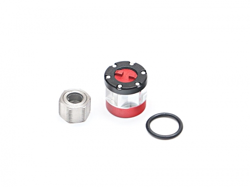 Shop Universal Alum Wheel Center Cap - Locking Hub (1) Red (XT6 Series ...