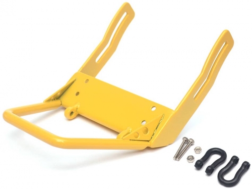 Shop Steel Front Bumper B With Black Towing Hooks Yellow | BoomRacing.com