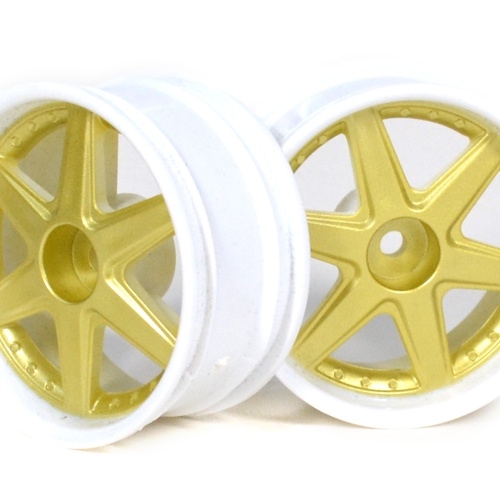 Shop 6-Spoke White Outer Ring Wheel Set (2Pcs) For 1/10 RC Car (6mm ...