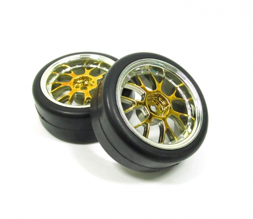 Shop Outer Ring Wheel & Tire Set 7Y-Spoke For 1/10 Yellow | BoomRacing.com