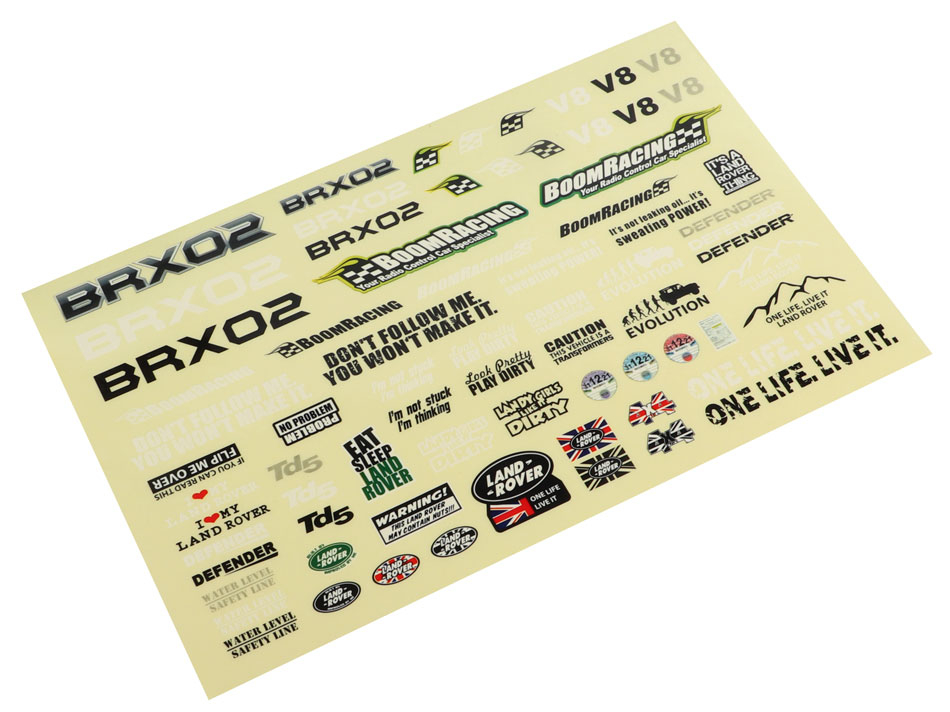 Shop Decal Sticker for BRX02 Chassis | BoomRacing.com