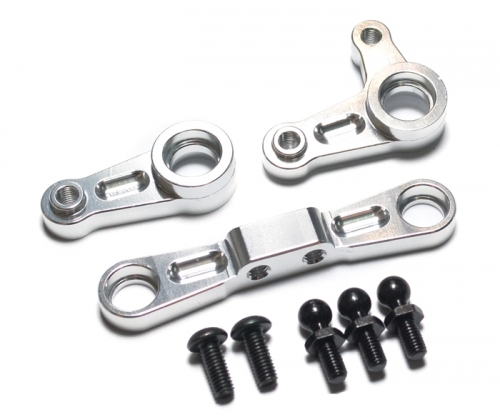 Shop Aluminium Centre Steering Set Silver | BoomRacing.com