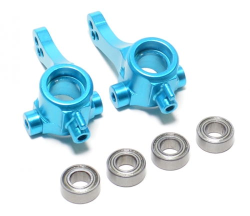 Shop Aluminum Front Knuckle Arms With Bearings Blue | BoomRacing.com