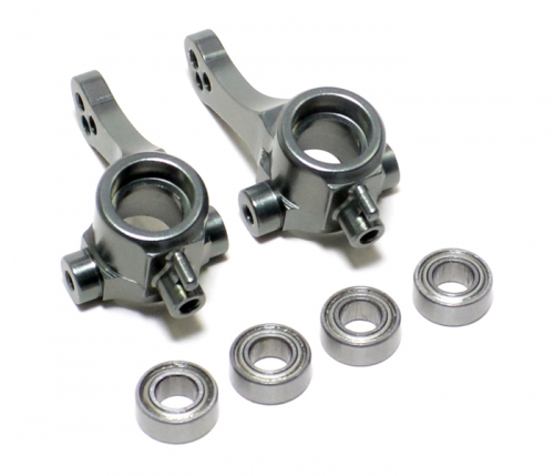 Shop Aluminum Front Knuckle Arms With Bearings Gun Metal | BoomRacing.com