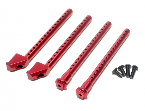 Shop Aluminum Front & Rear Body Posts Red | BoomRacing.com