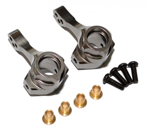 Shop Aluminum HD Steering Block (2) Gun Metal | BoomRacing.com