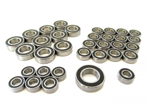 High Performance Full Ball Bearings Set Rubber Sealed (34 Total)